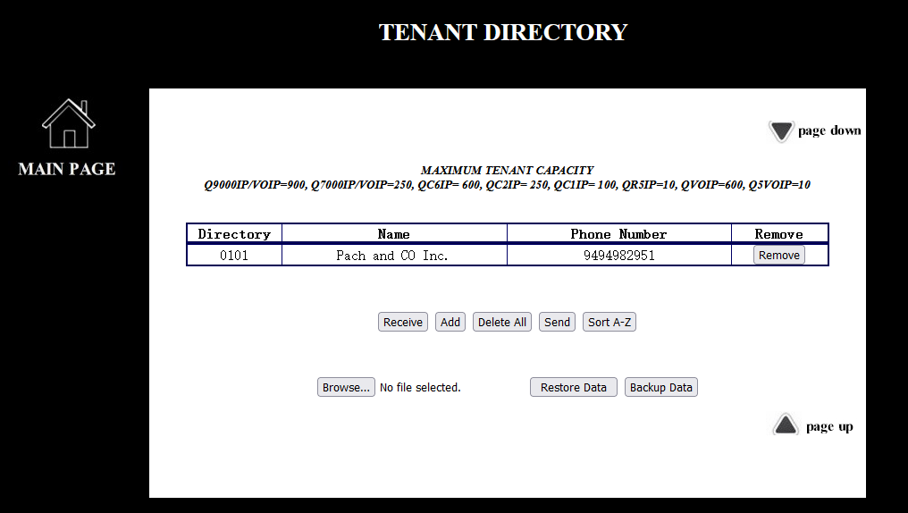 TENANT DIRECTORY